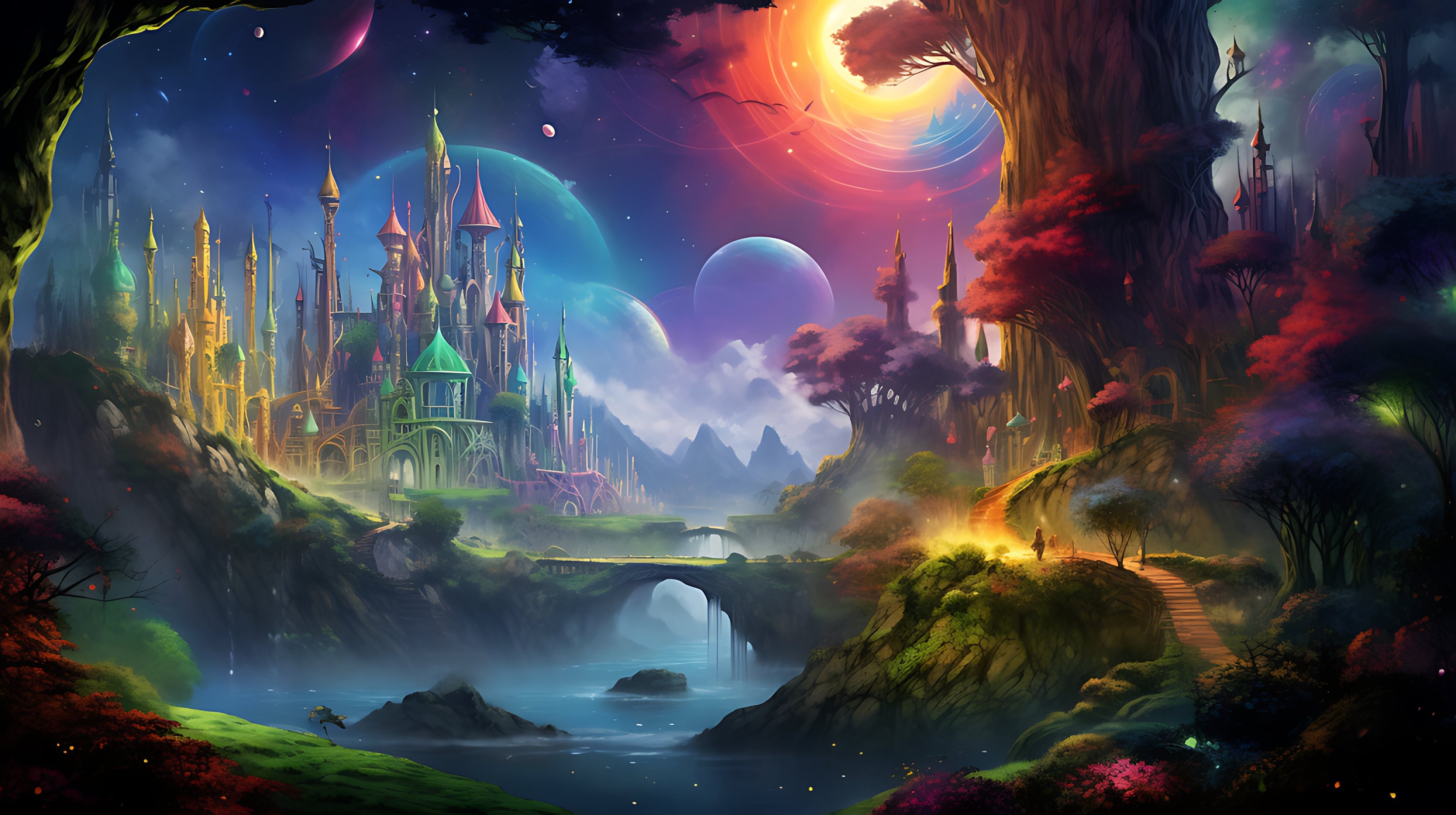 Eight Fantasy World Screensaver Desktop Wallpaper Bundle 4K - Etsy