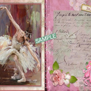 Printable Ballet Junk Journal Kit, Ballet Ephemera Pngs, Journal Pages ...