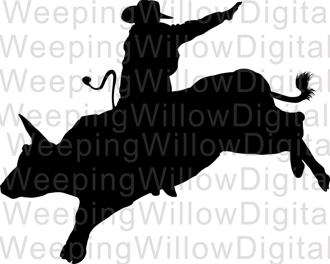 Bucking Bull SVG, Rodeo Bareback Rider SVG, Png Jpg File Format ...