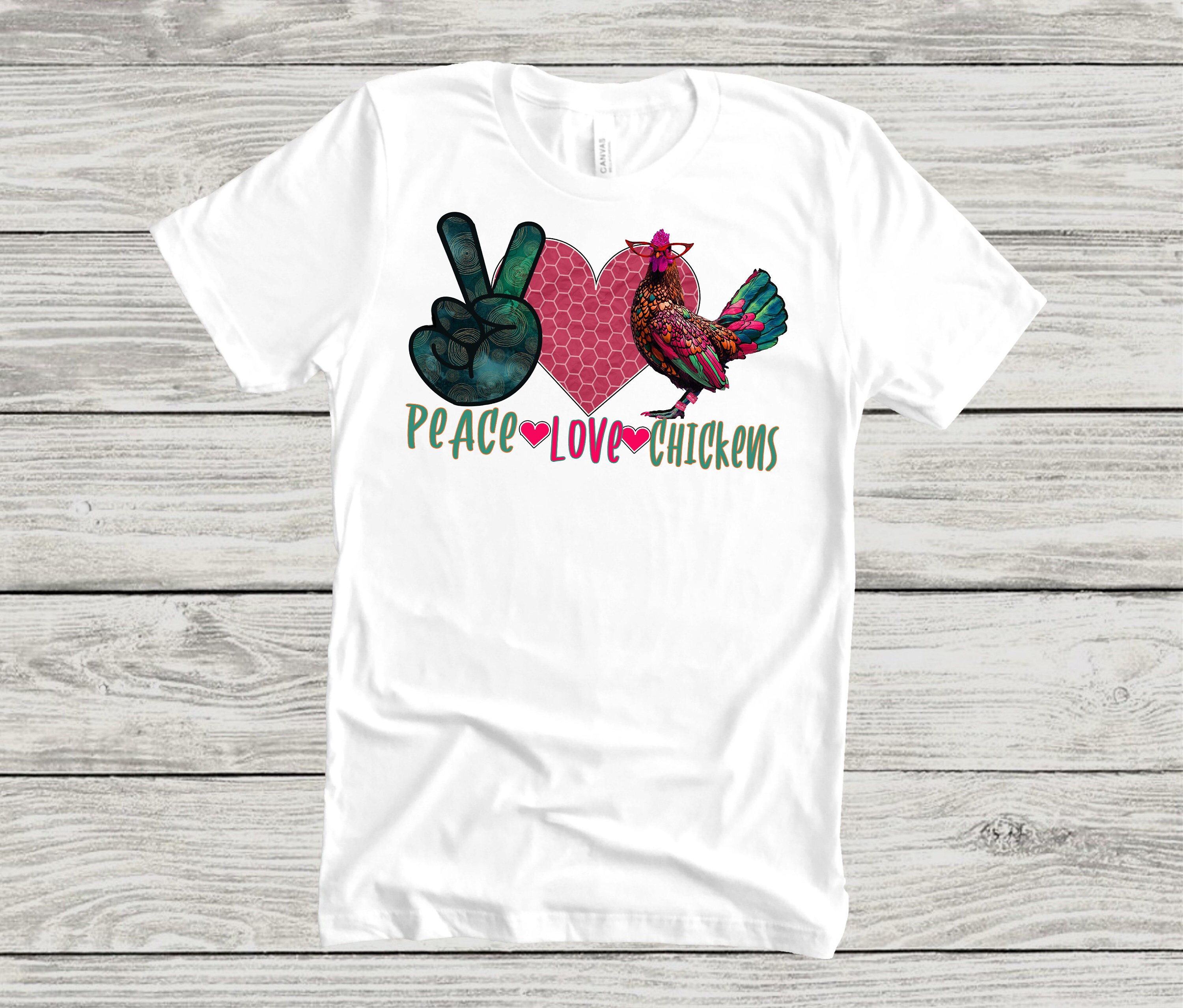 Peace Love Chickens PNG, Chicken Farmer, Transparent Background ...