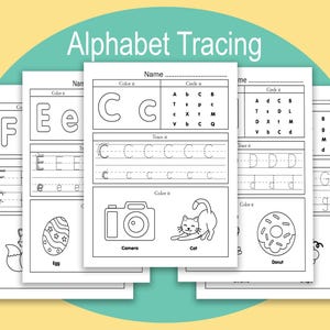 ABC Tracing Coloring Pages - 26 Printable Alphabet Tracing Sheets | Pre ...