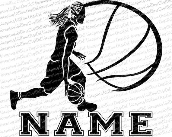 Basketball Female Player SVG Cricut Silhouette Cut File | Etsy