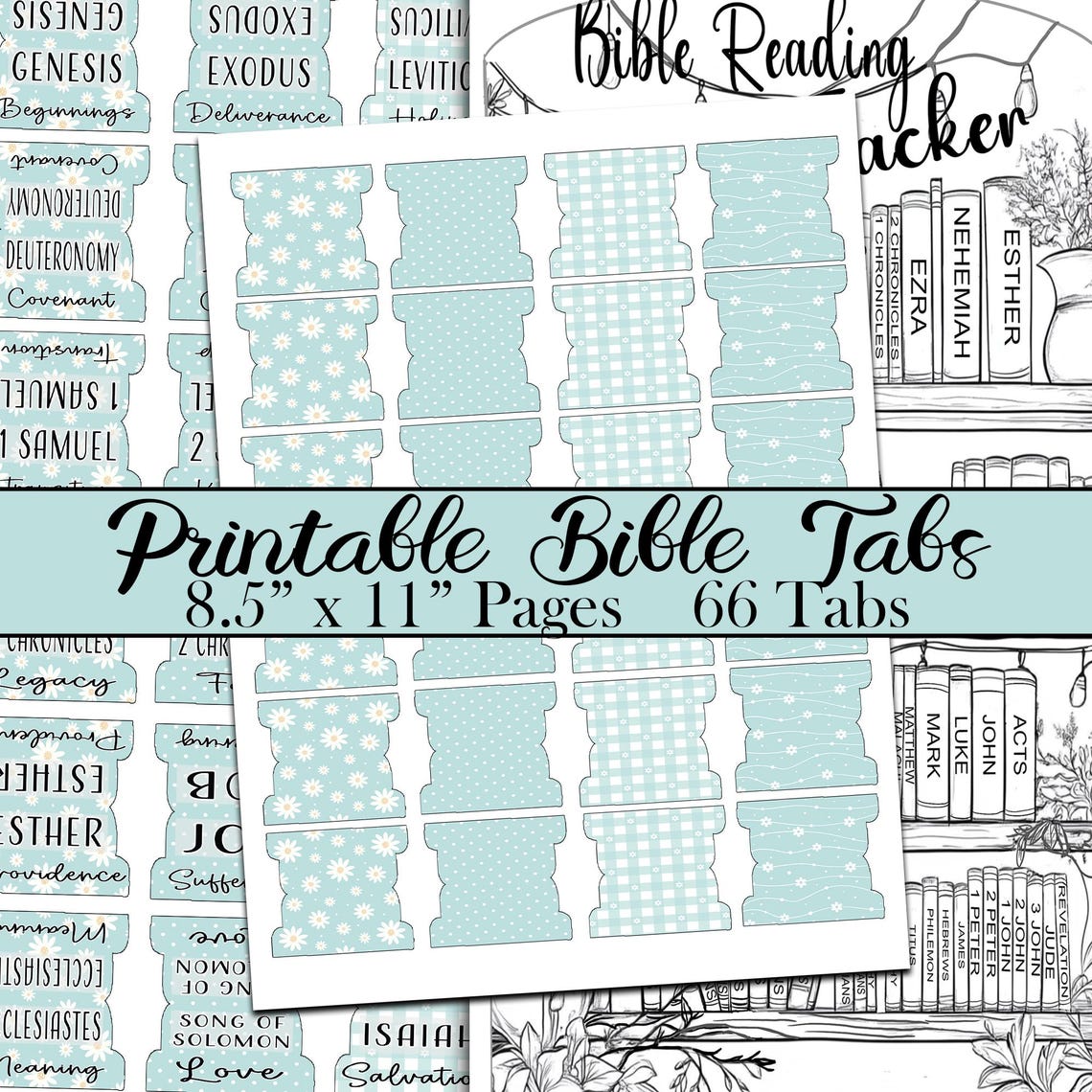 Printable Bible Tabs, Sage Green Daisy Bible Tabs, Digital Tabs, DIY ...