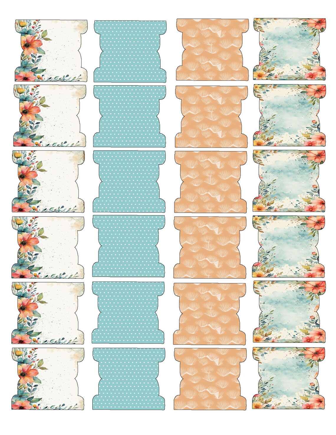 Printable Bible Tabs, Watercolor Floral Bible Tabs, Digital Tabs, DIY ...