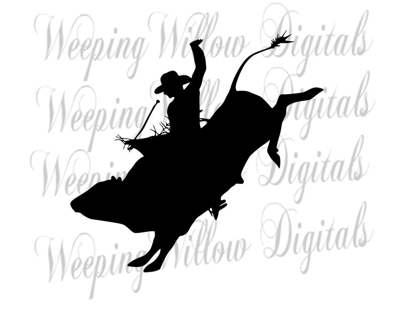 Bucking Bull SVG Rodeo Bareback Rider SVG Png jpg file | Etsy