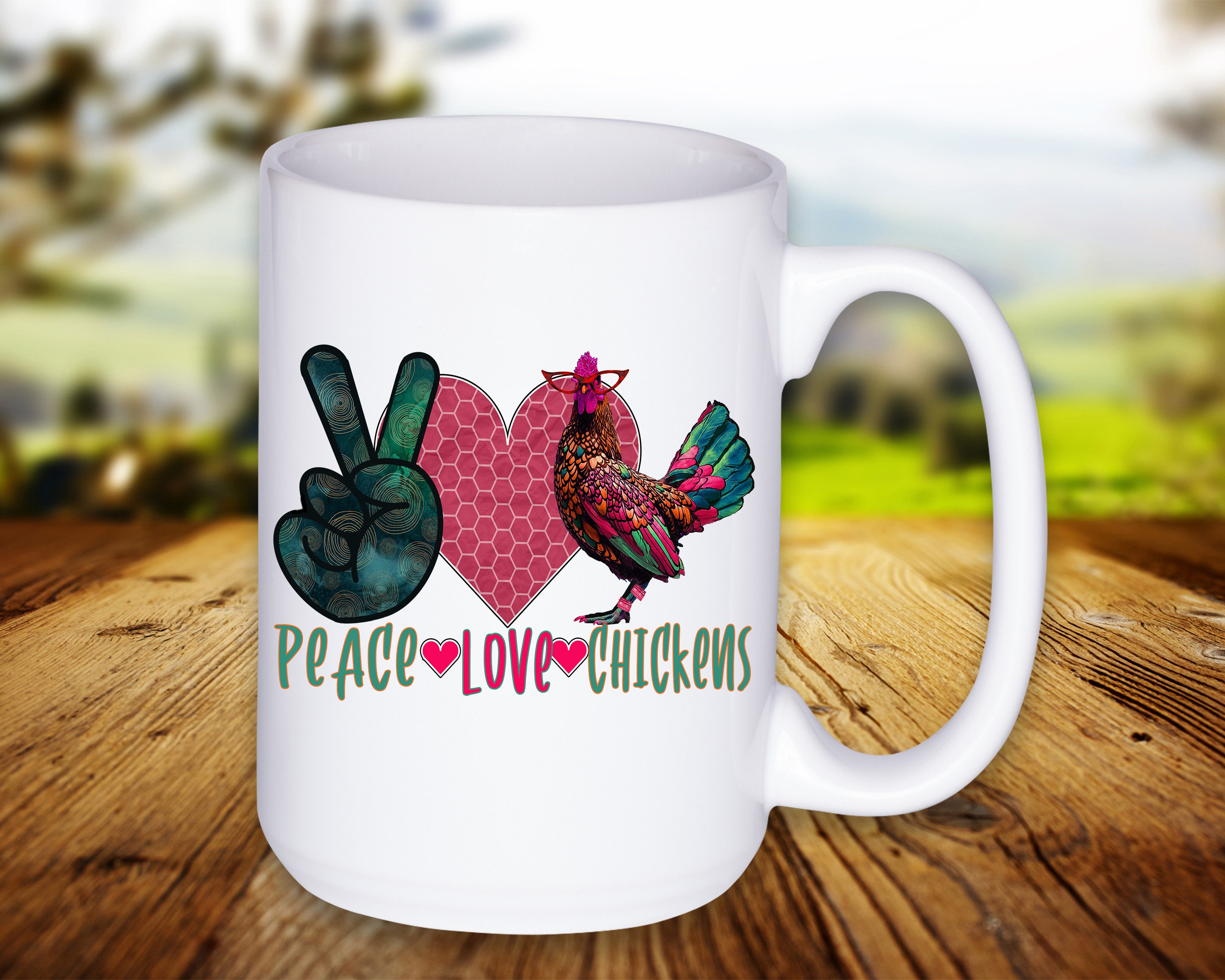 Peace Love Chickens PNG, Chicken Farmer, Transparent Background ...