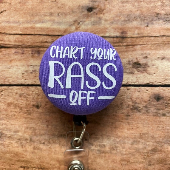 Chart Your Rass Off Badge Reel Etsy