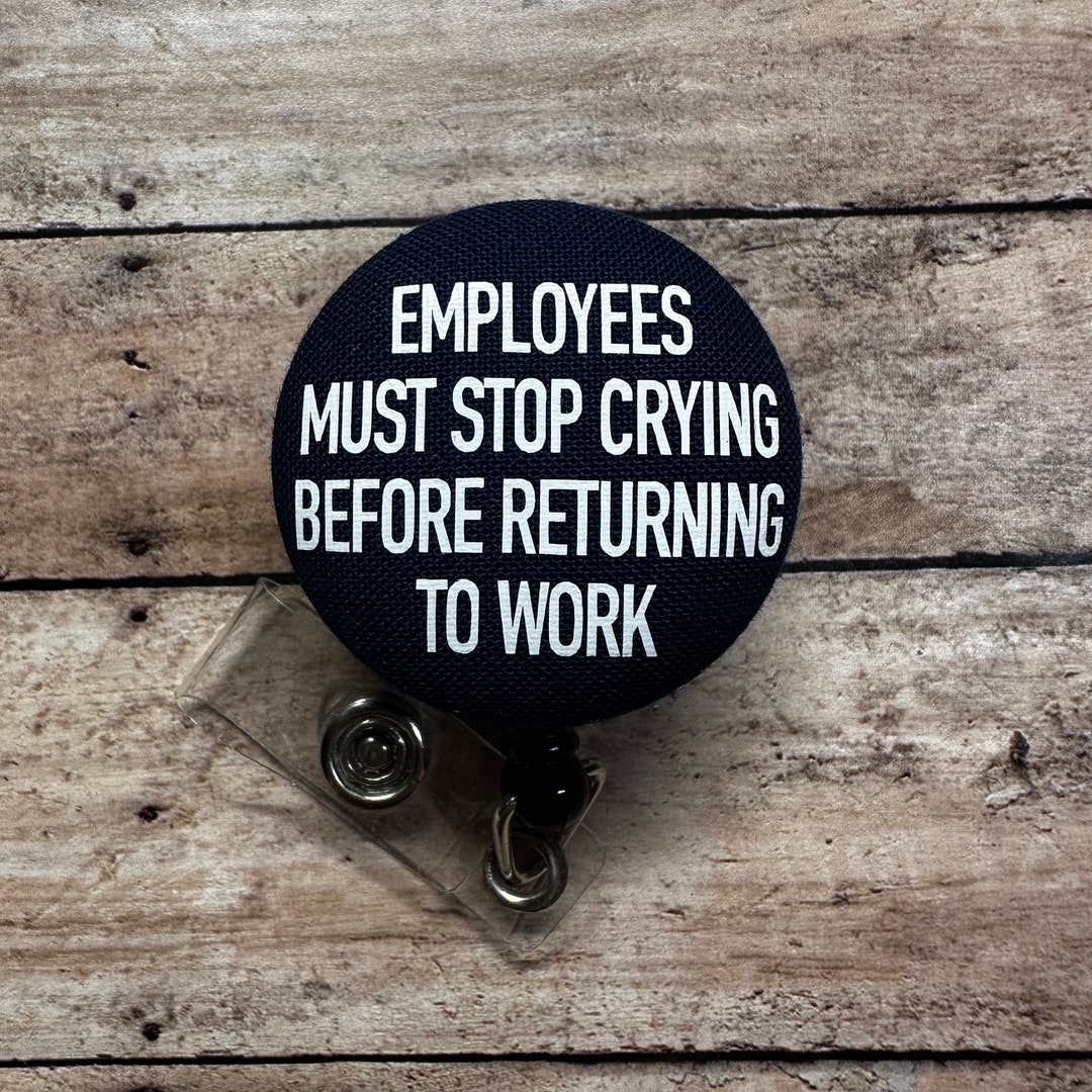 Stop Crying Badge - Etsy