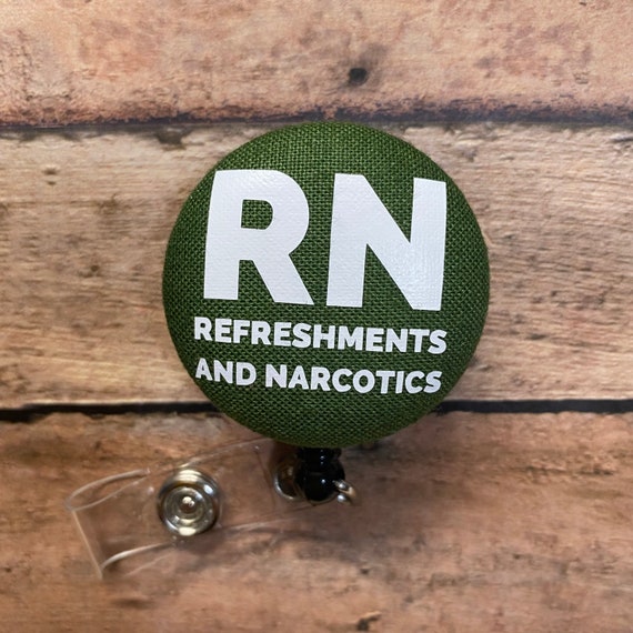 Refreshments and Narcotics Badge - Etsy