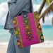 Ethiopian Queen of Sheba Tote Bag - Pink | Saba Design Polyester Canvas ...
