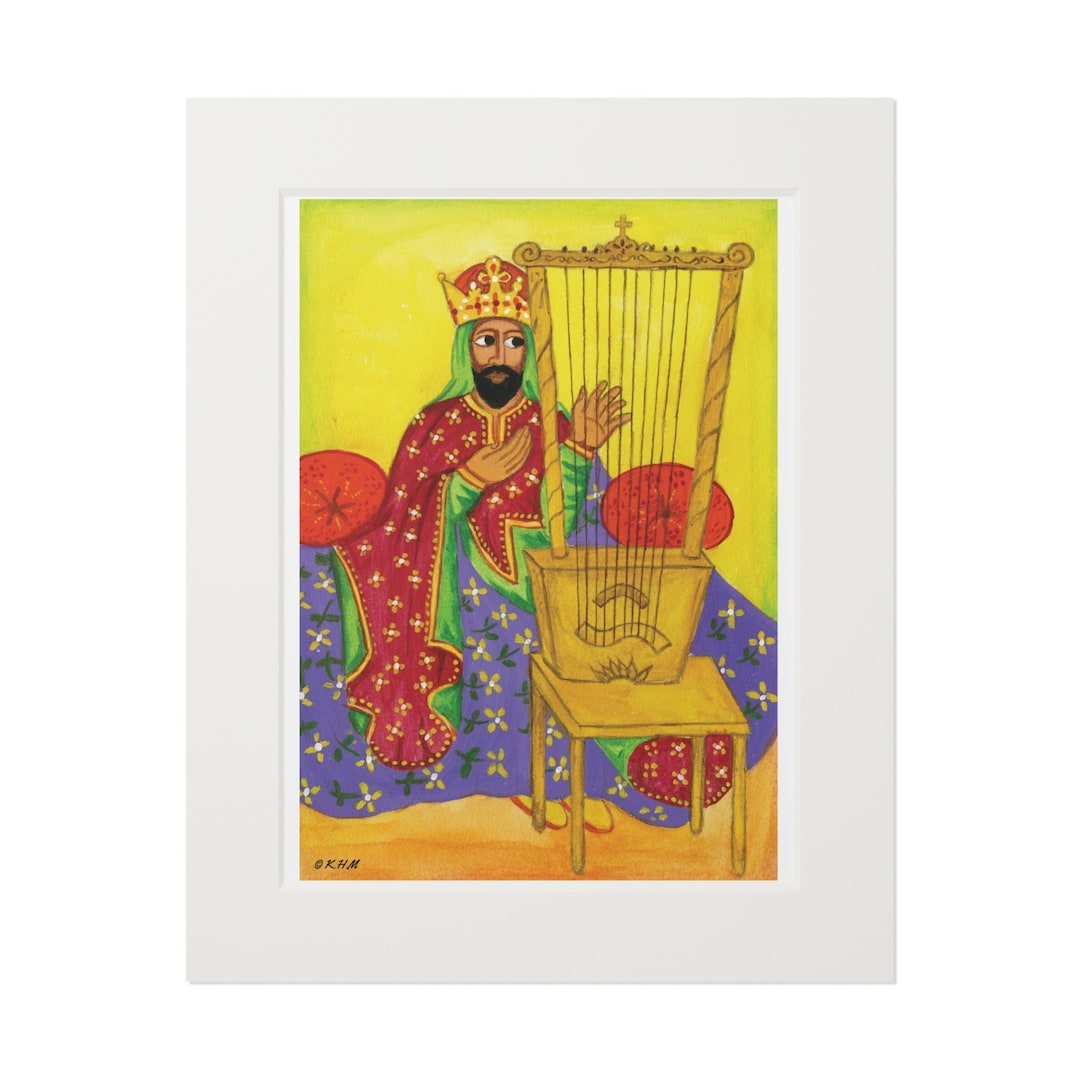 King David Art Prints - Premium Watercolor Illustration on Fine-art ...