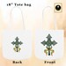 Ethiopian Cross Tote Bag (white / Green Cross) : Symbol of Culture ...