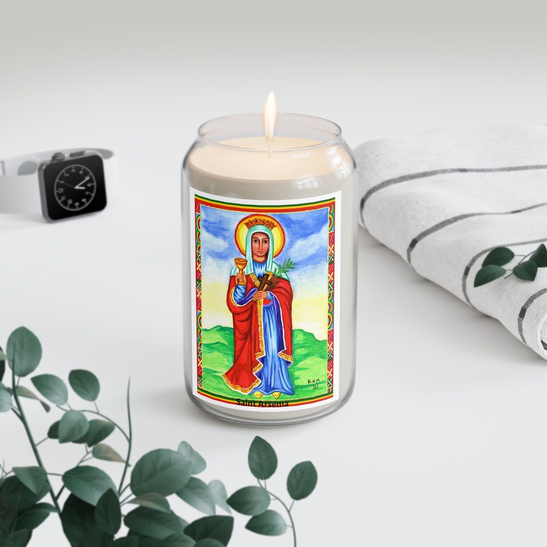 Saint Arsema Scented Candle: Ethiopian Christian Art, Comfort Spice - Etsy