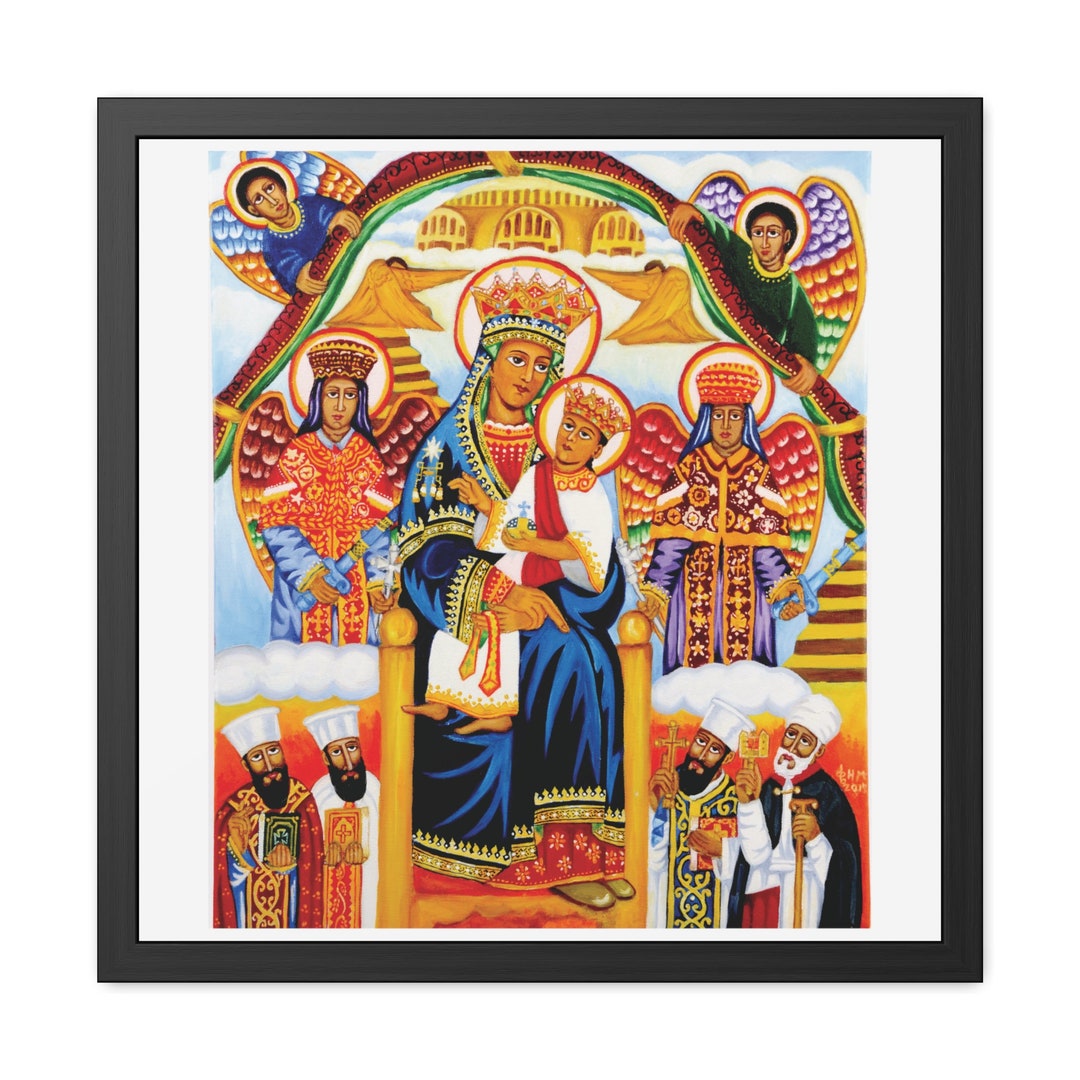St. Mary and Only Begotten Son Ethiopian Christian Art Print K. Haile ...