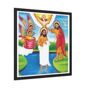 Timket Baptism of Jesus Christ Art Print by K. Haile Maskel | Framed ...