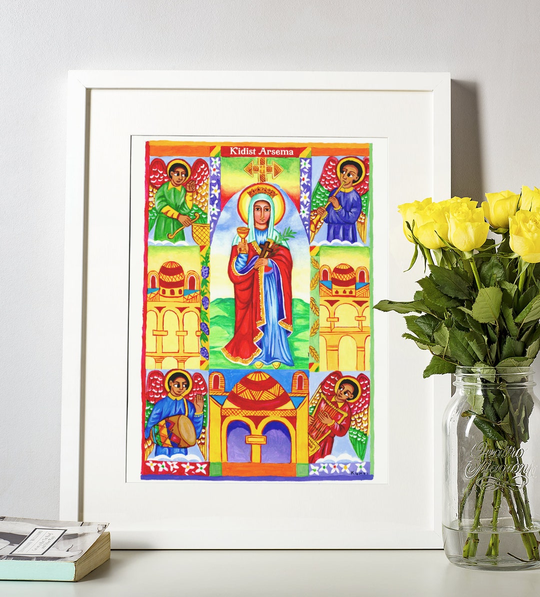 Saint Kidist Arsema Art Print: Ethiopian Christian Iconography - Etsy