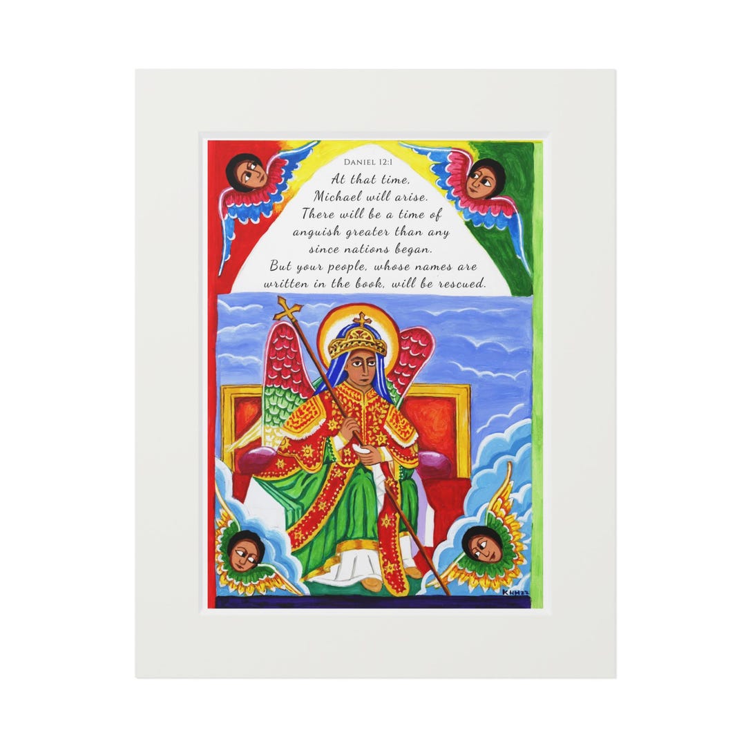 Archangel St. Michael Art Print | Ethiopian Orthodox Icon | Angelic ...