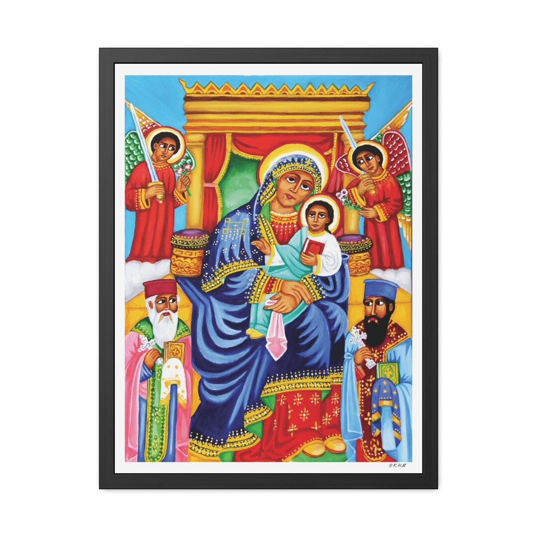 St. Mary Mother and Child Ethiopian Christian Art Print K. Haile Maskel ...