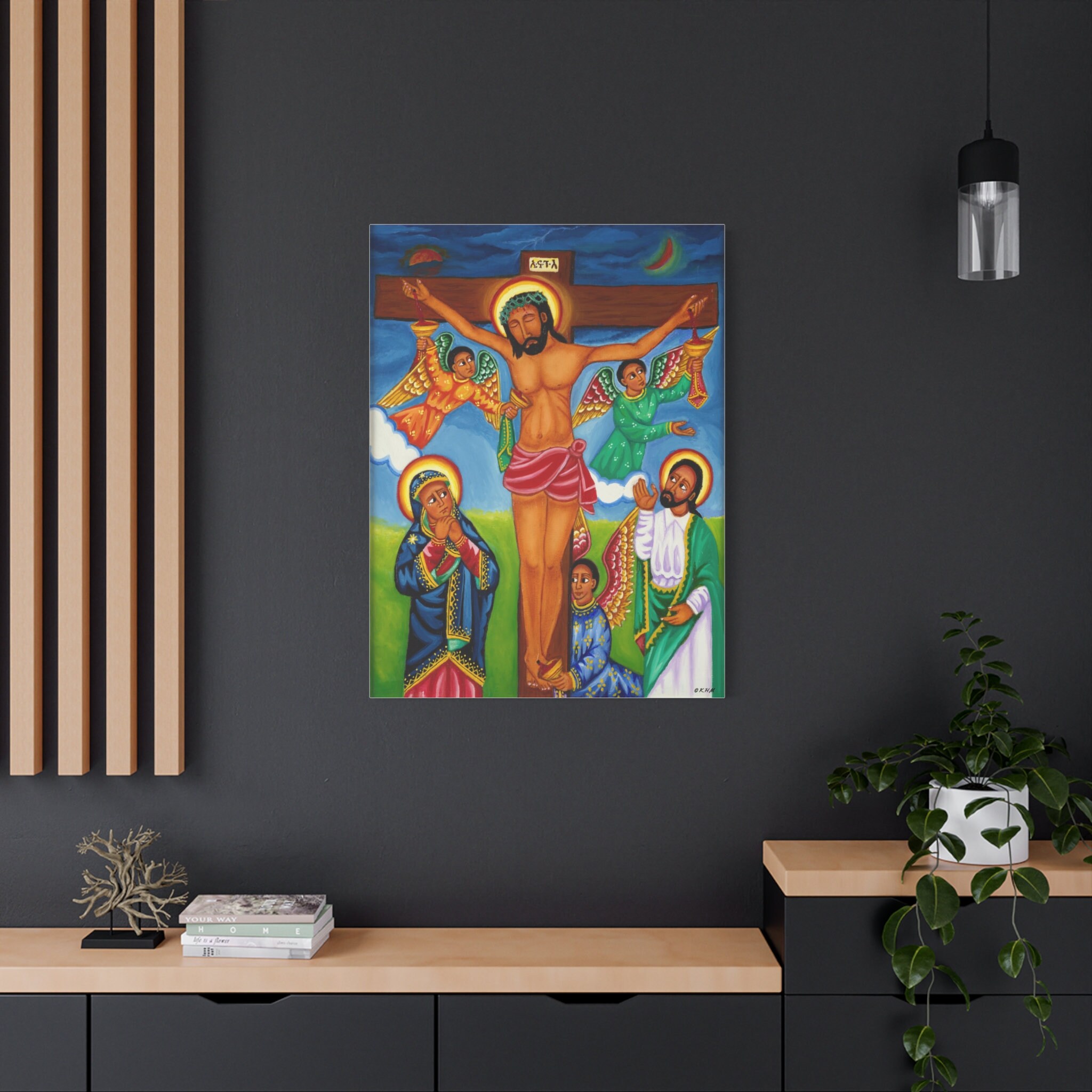 Crucifixion of Lord Jesus Christ Matte Canvas Print Saviour of the ...