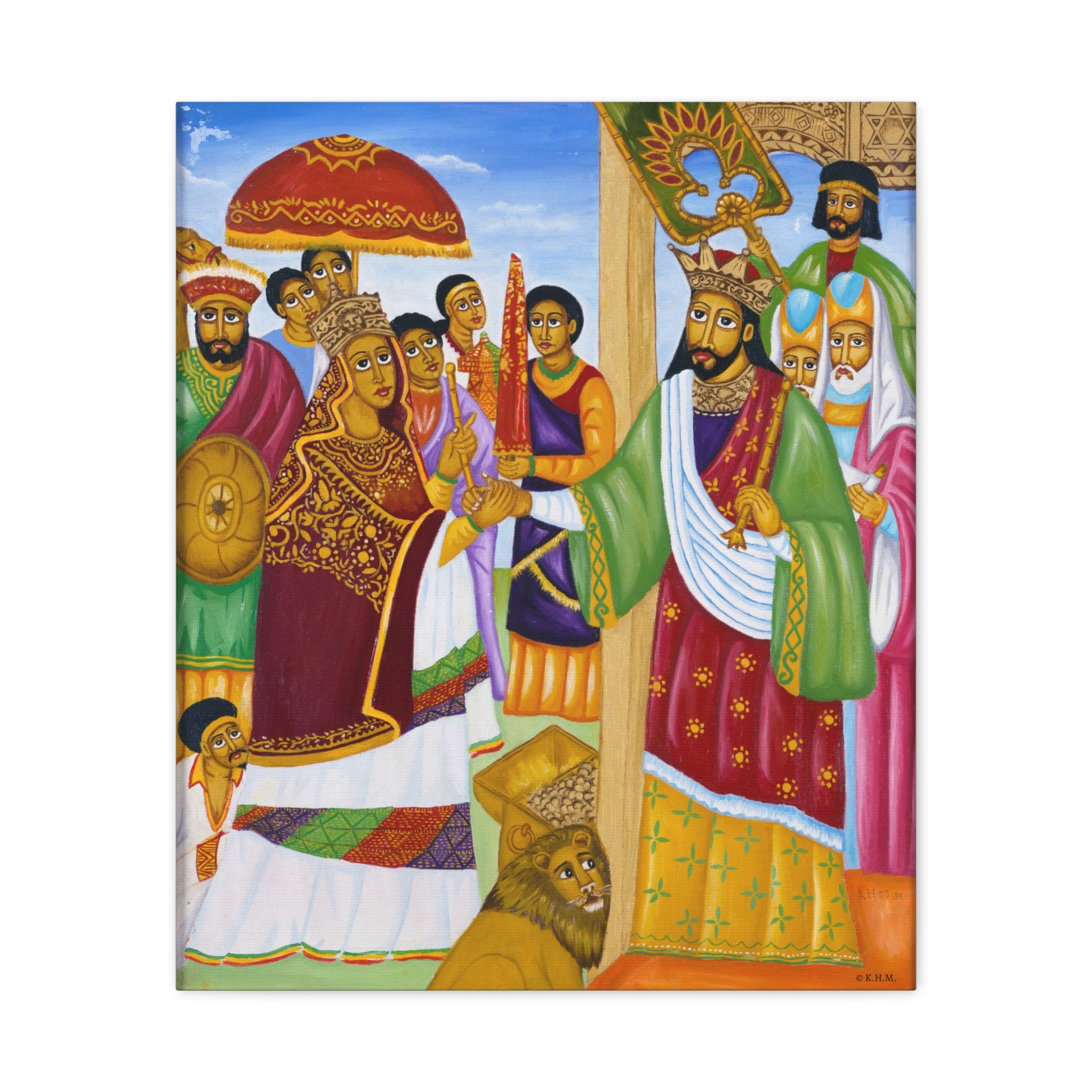 Ethiopian Queen of Sheba Art Matte Canvas Print King Solomon Story ...