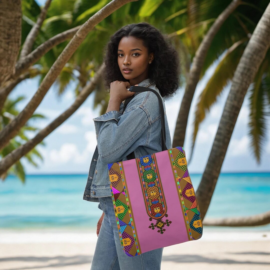 Queen of Sheba Tote Bag: Ethiopian Art Polyester Canvas, Versatile ...