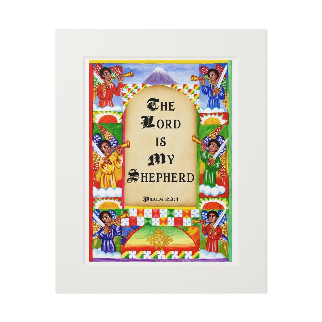 Ethiopian Angels Art Print: Psalm 23, Ancient Christian Art - Etsy