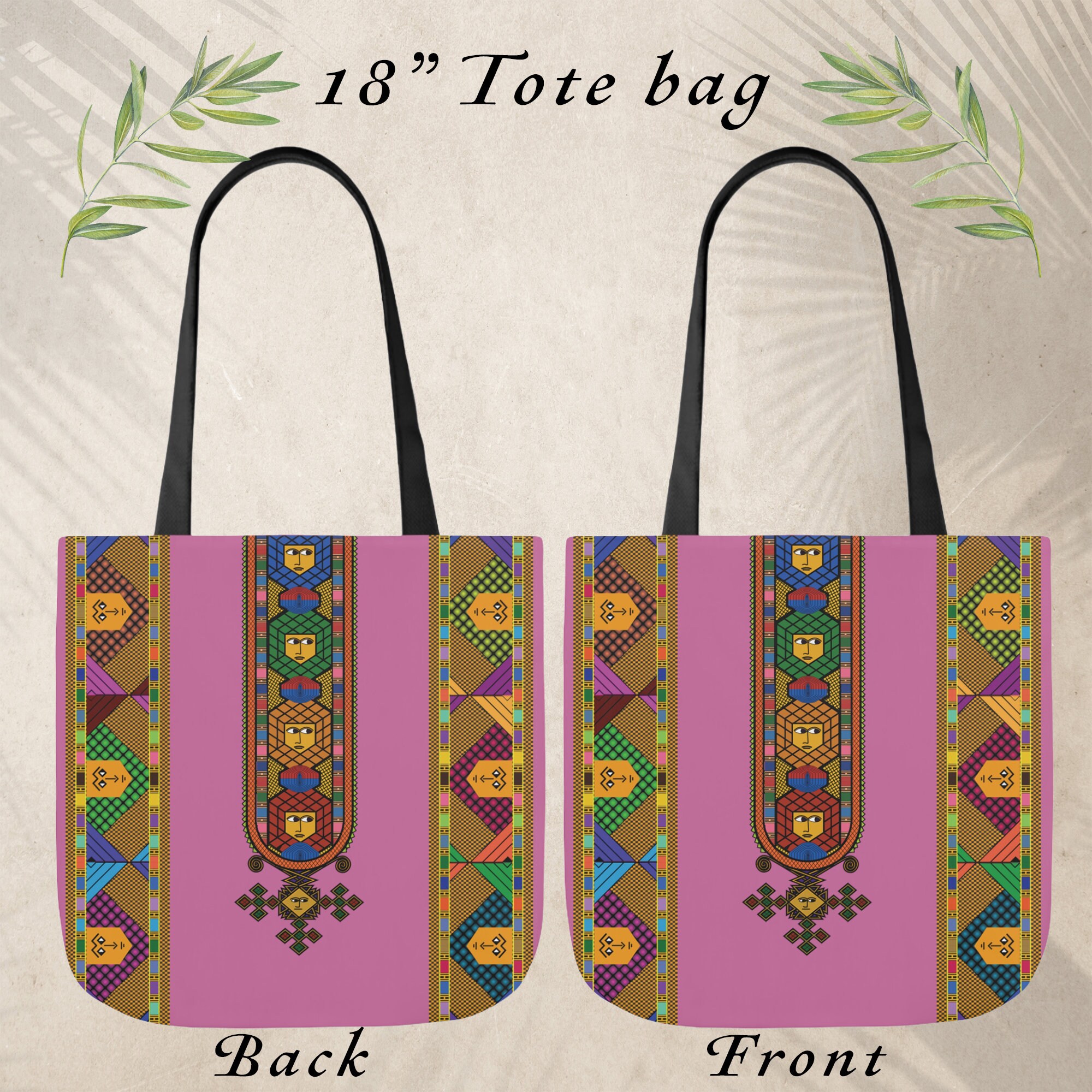 Queen of Sheba Tote Bag: Ethiopian Art Polyester Canvas, Versatile ...