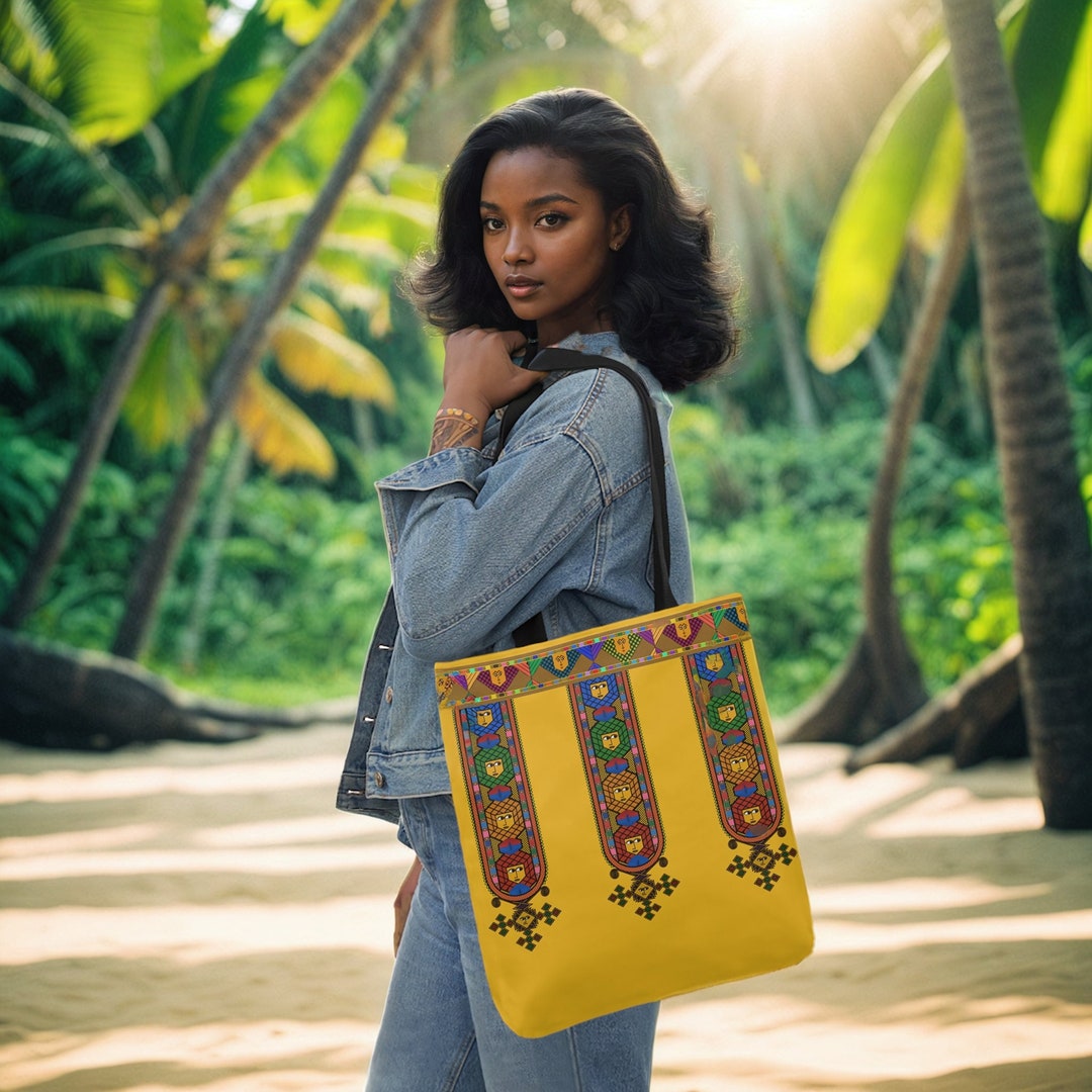 Queen of Sheba Tote Bag - Yellow | Saba Tilet | Tigray Art Design ...