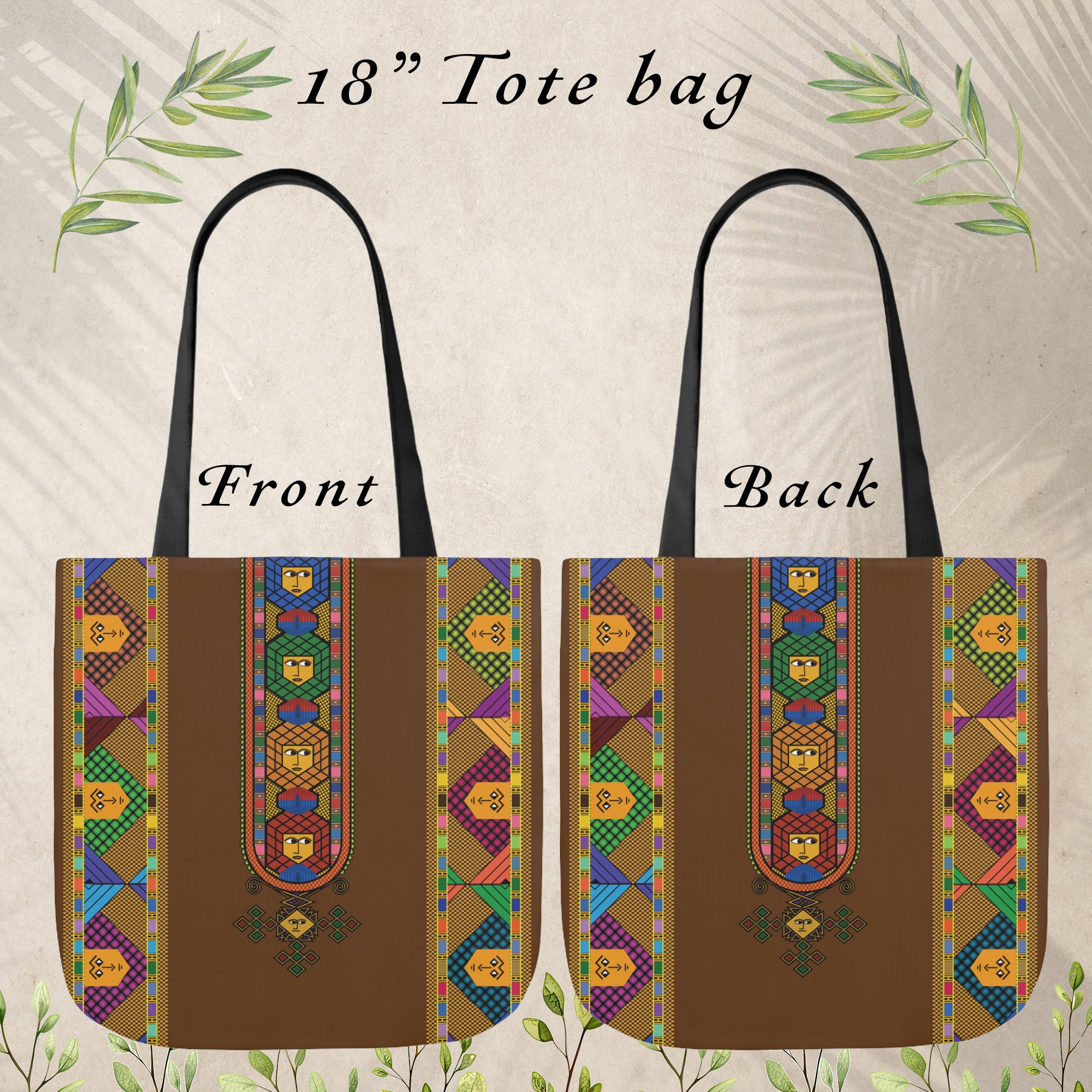 Queen of Sheba Tote Bag: Ethiopian Art Polyester Canvas, Saba Design - Etsy