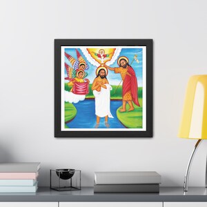 Timket Baptism of Jesus Christ Art Print by K. Haile Maskel | Framed ...