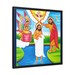 Timket Canvas Art: Jesus' Baptism, Ethiopic Christian Art - Black Frame ...