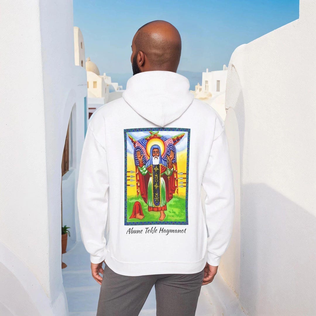 Abune Tekle Haymanot Hoodie: Ethiopian Christian Icon Art, Unisex - Etsy
