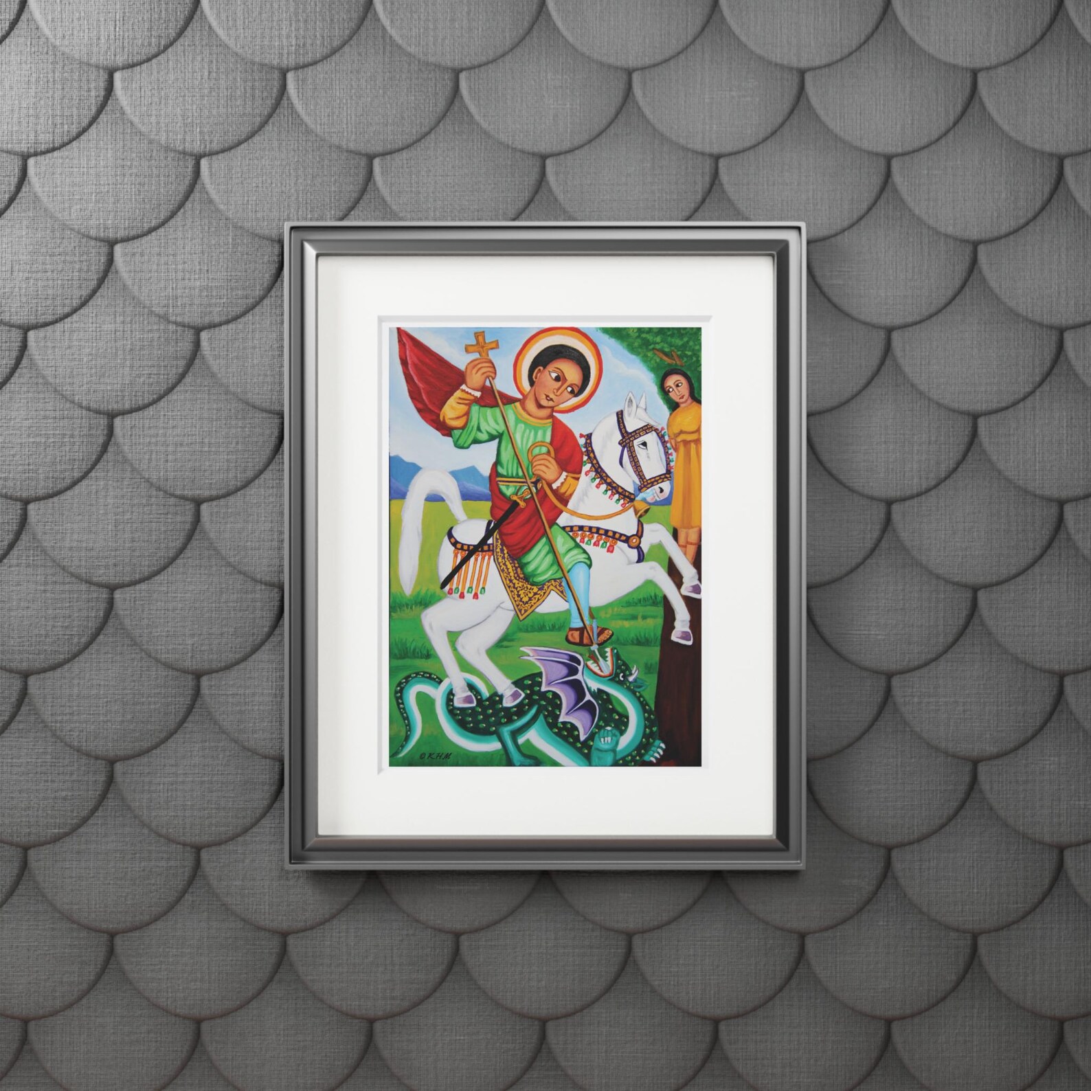 St. George Ethiopian Christian Art Print by K. Haile Maskel | 11x14 ...