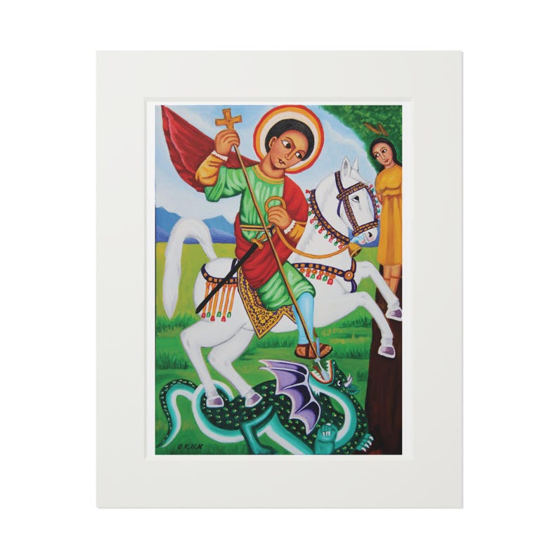 St. George Ethiopian Christian Art Print by K. Haile Maskel | 11x14 ...
