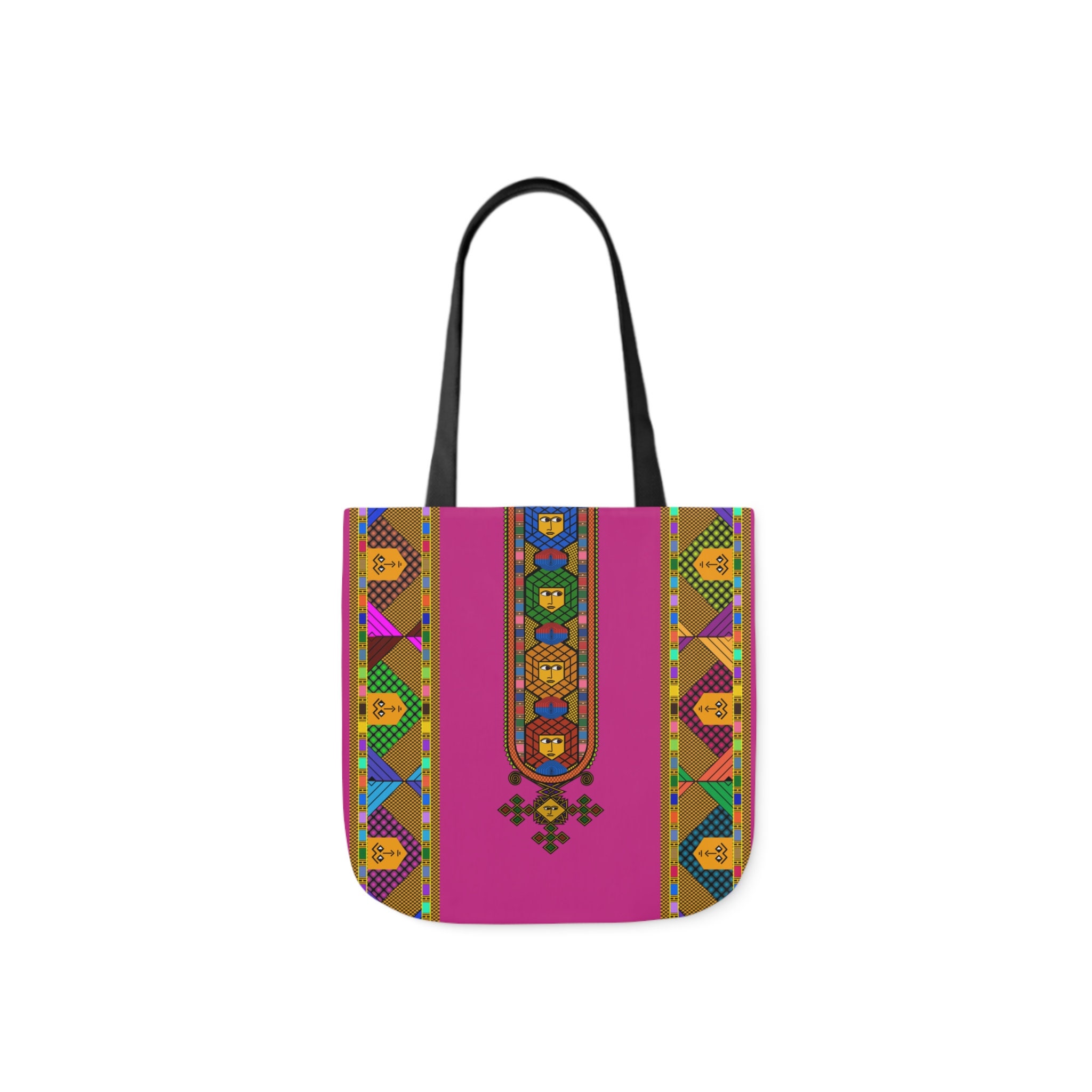 Ethiopian Queen of Sheba Tote Bag Pink Saba Design Polyester Canvas ...