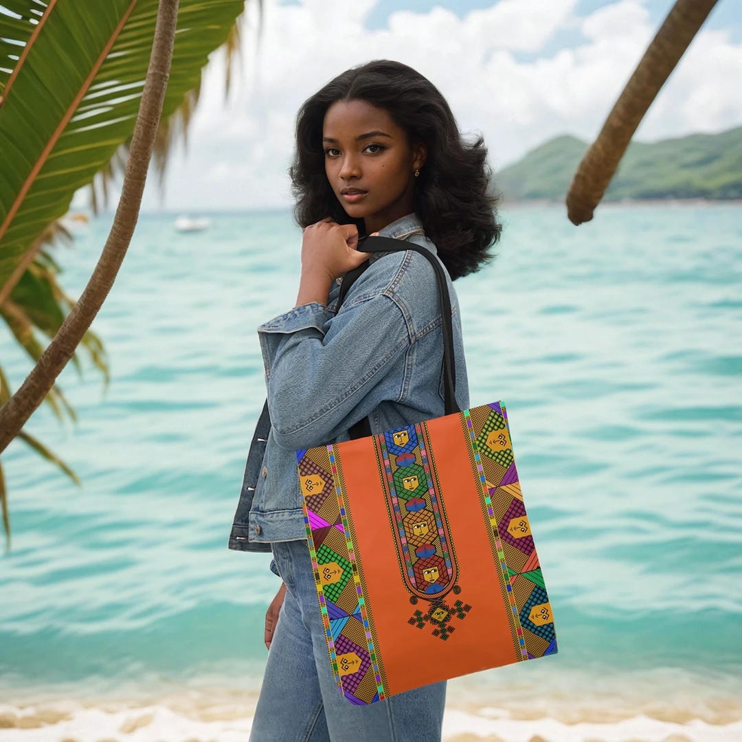 Queen of Sheba Tote Bag: Ethiopian Art Polyester Canvas - Etsy