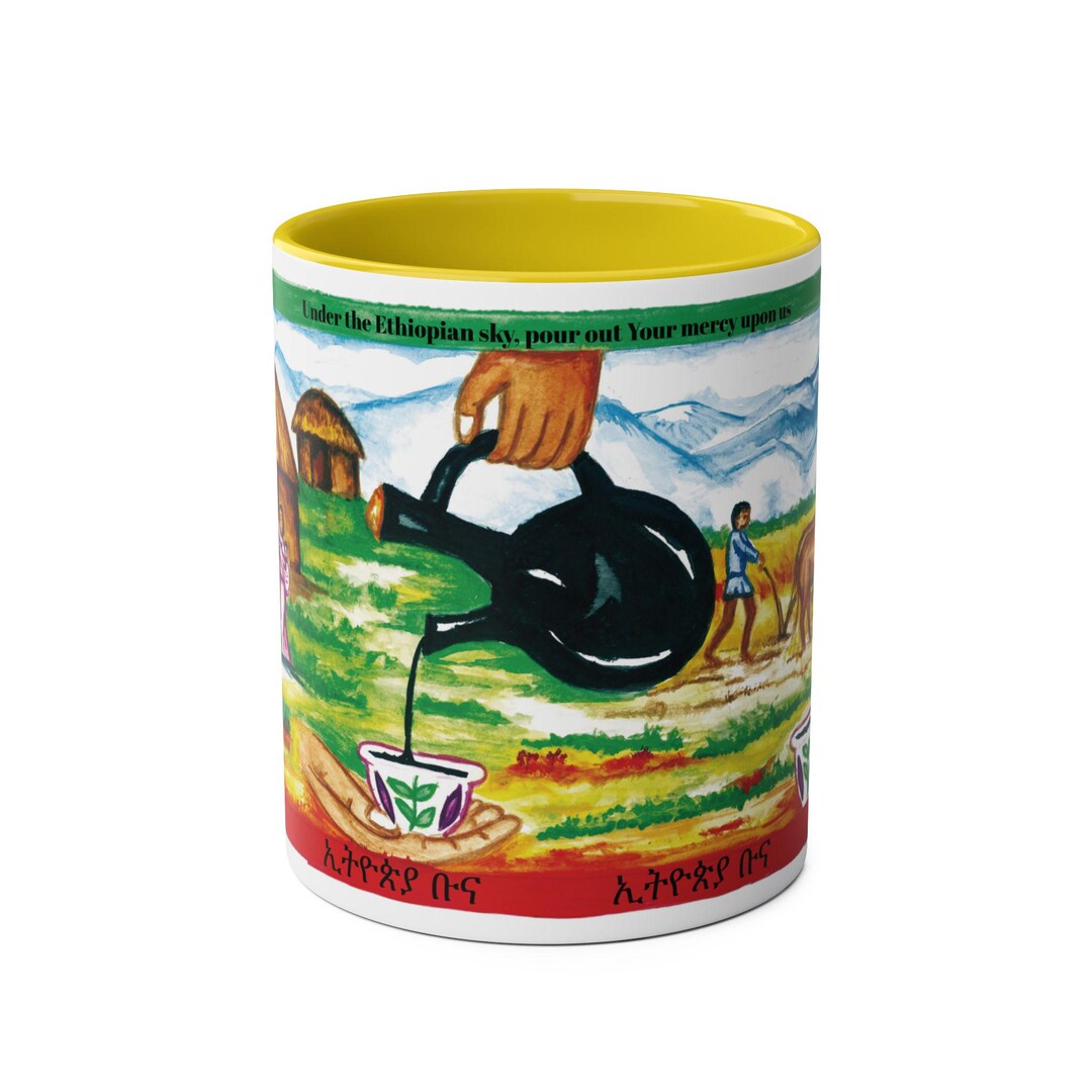 Ethiopian Coffee Mug: Original Art Ceramic Mug, 11oz - Etsy