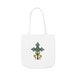 Ethiopian Cross Tote Bag (white / Green Cross) : Symbol of Culture ...