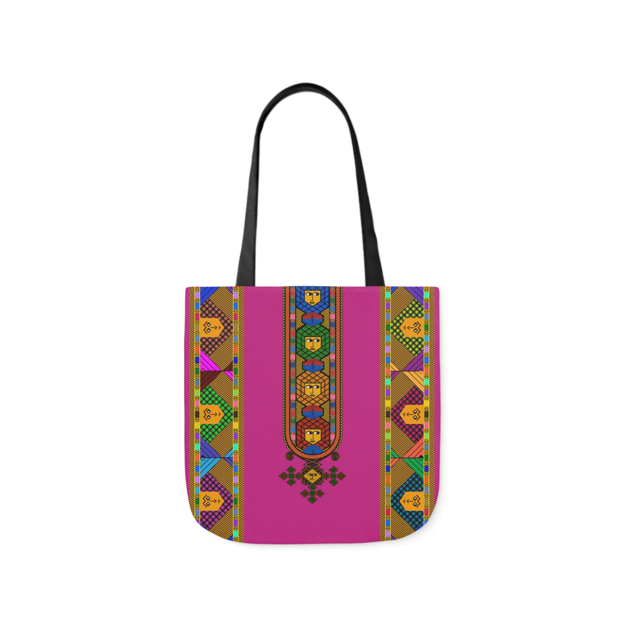 Ethiopian Queen of Sheba Tote Bag Pink Saba Design Polyester Canvas ...