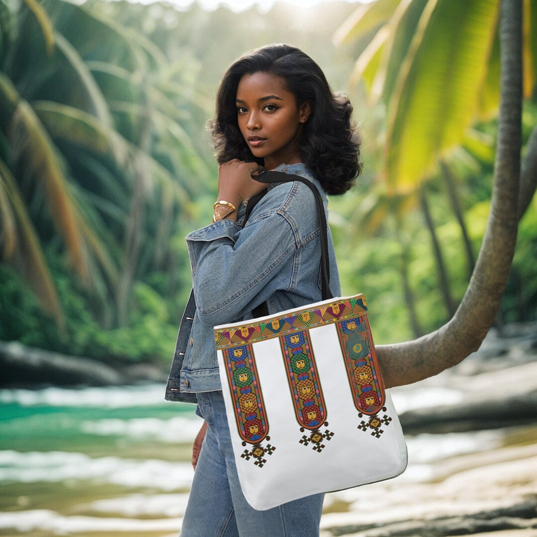 Queen of Sheba Tote Bag - White | Tigray Art Design | Saba Tilet ...