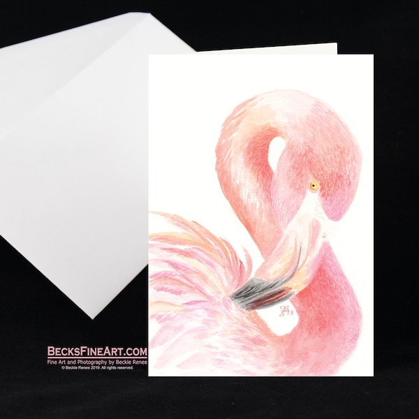Flamingo Get Well Card - Etsy