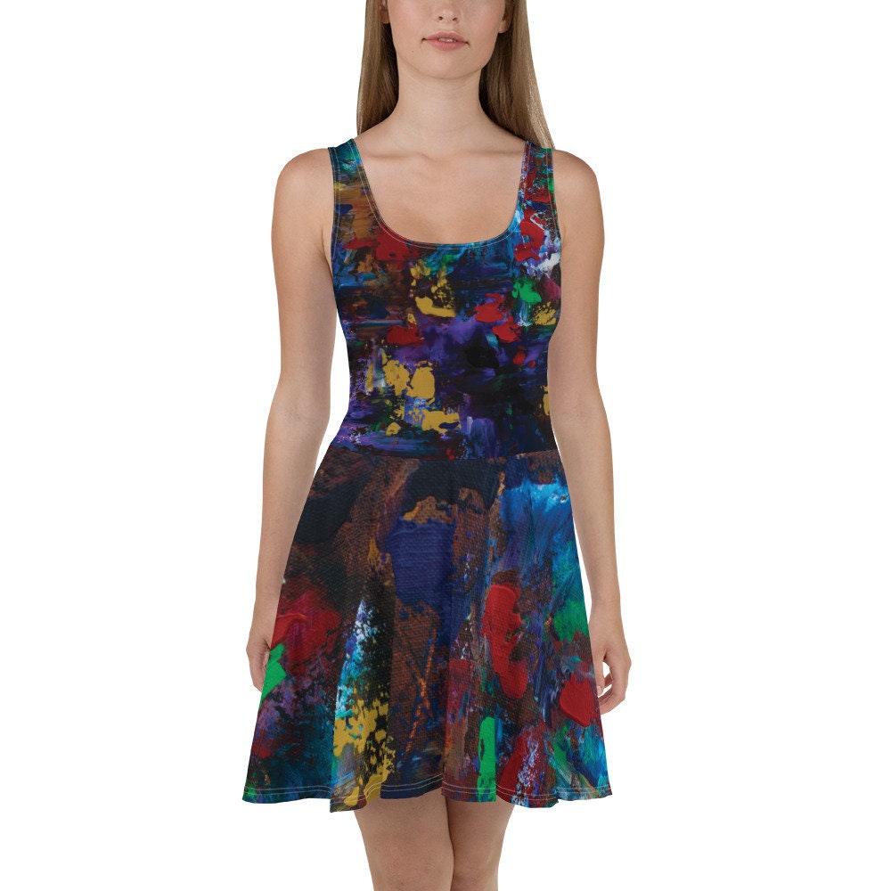 Beckie Renee Artistic Design Sporty Sleeveless Short Dress Tank Top ...