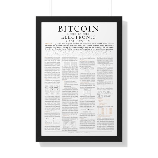 Bitcoin Whitepaper Poster - Etsy