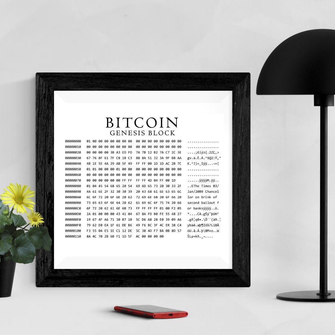 Bitcoin Genesis Block Art Formatted White Poster Digital - Etsy UK Bitcoin Genesis Block Art Formatted White Poster Digital - Etsy UK