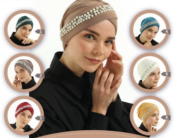Full Tube Cotton Undercap Bonnet Headwrap/ Boho/ Boho Chic/ Alopecia ...