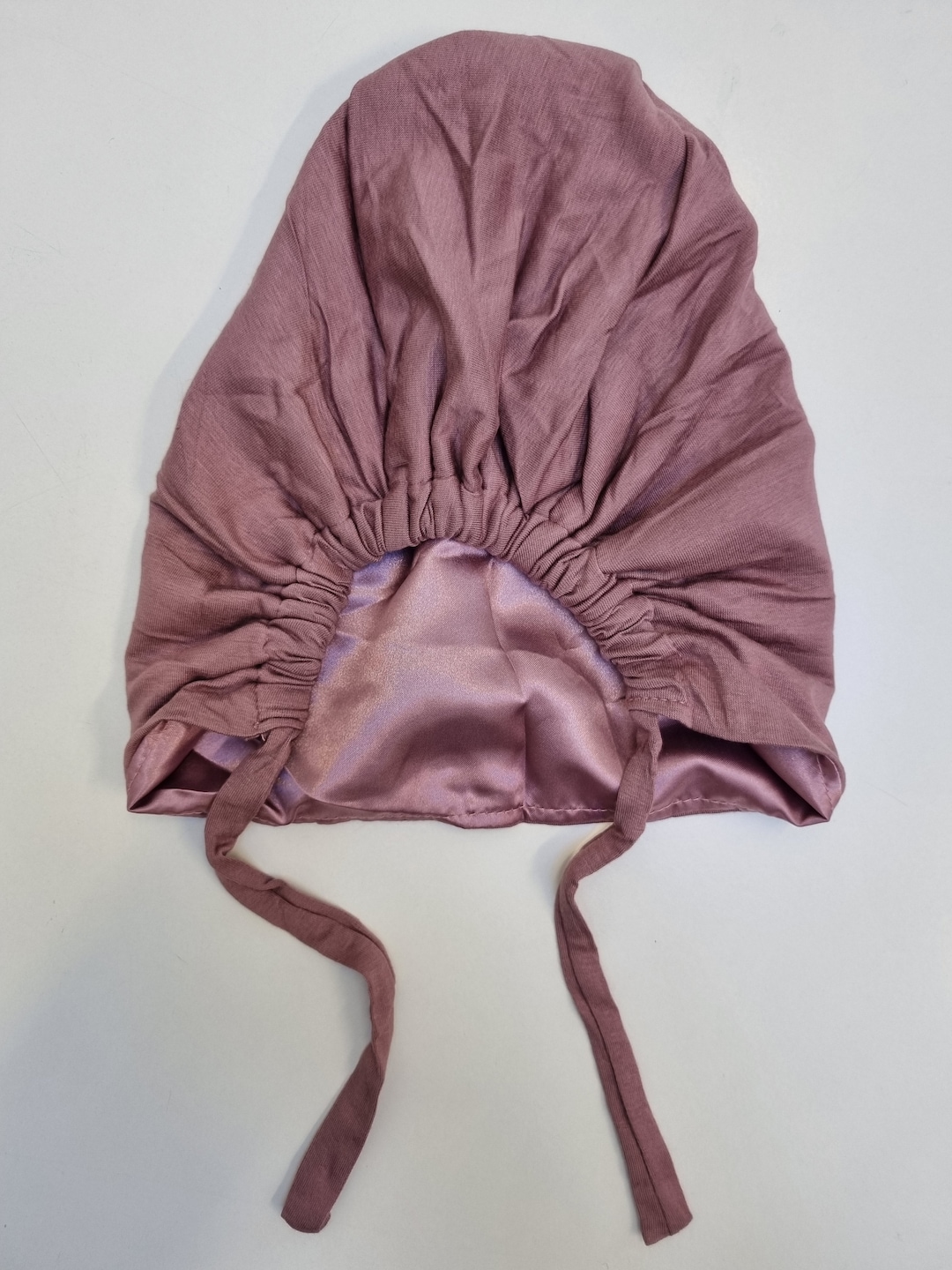 Satin Lined Tie Back Bonnet Hijab Under Scarf, Silk Underscarf, Satin ...