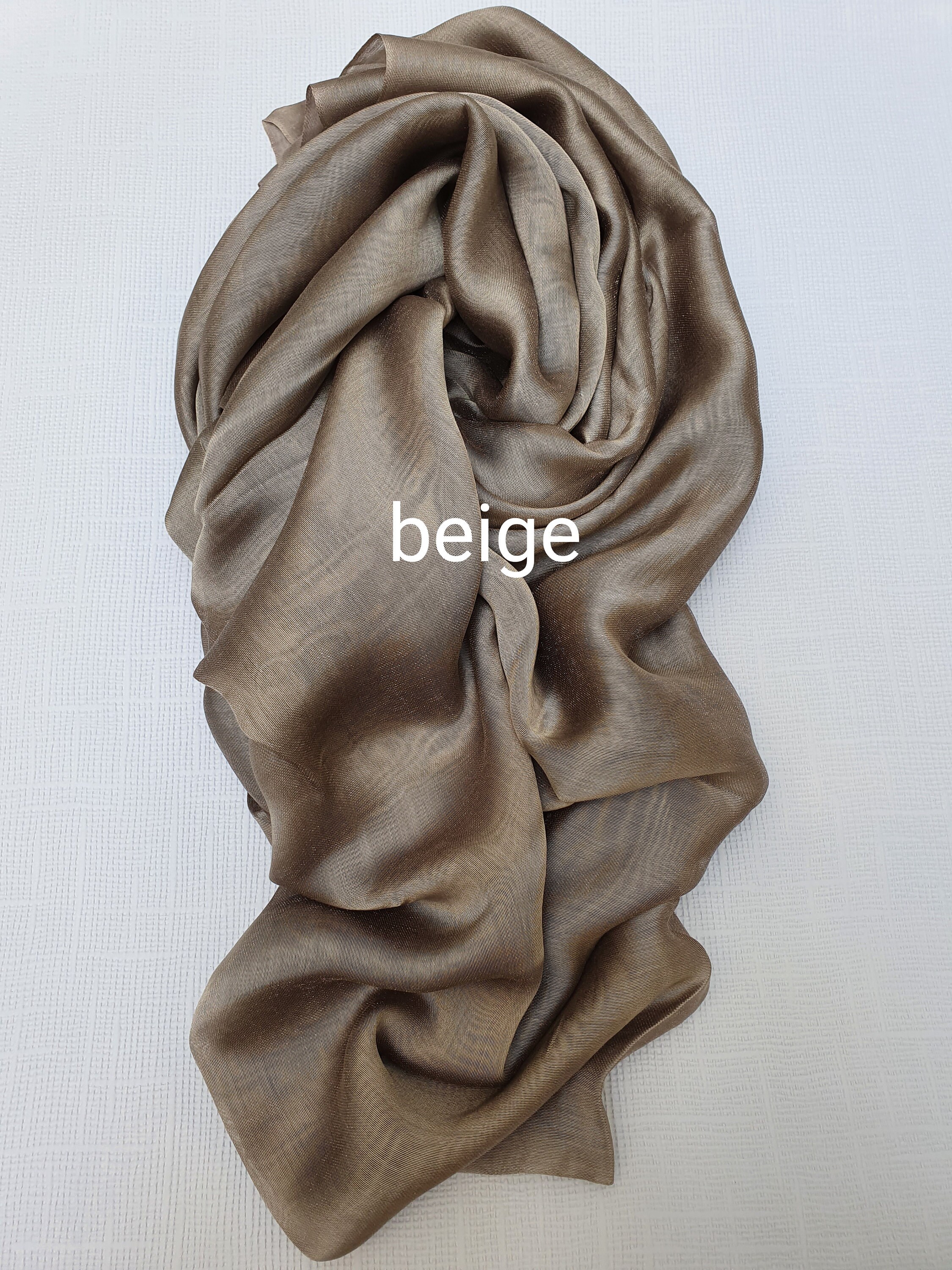 New Viscose Silky Shiny Women Maxi Wedding Hijab Matching | Etsy