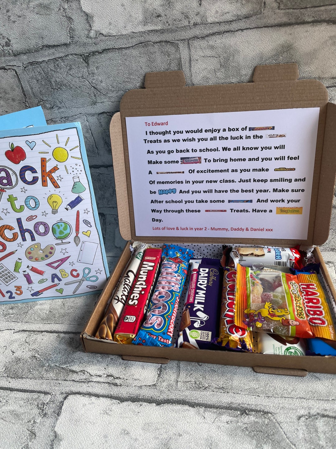 Personalised Back to School Treat Box - New School Year Starting School ...