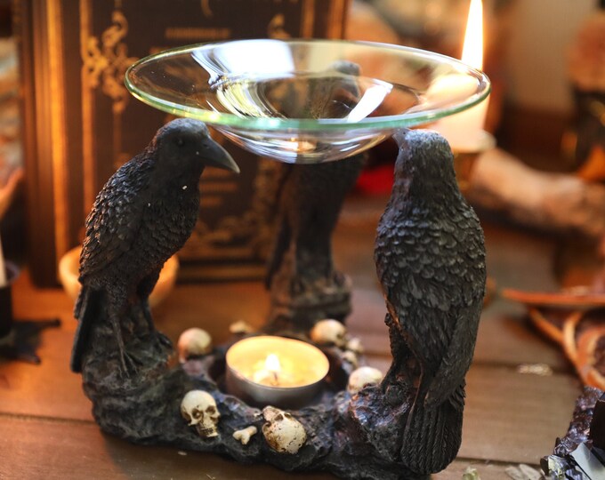 Mystical Crows Tea Light Oil Burner - Etsy