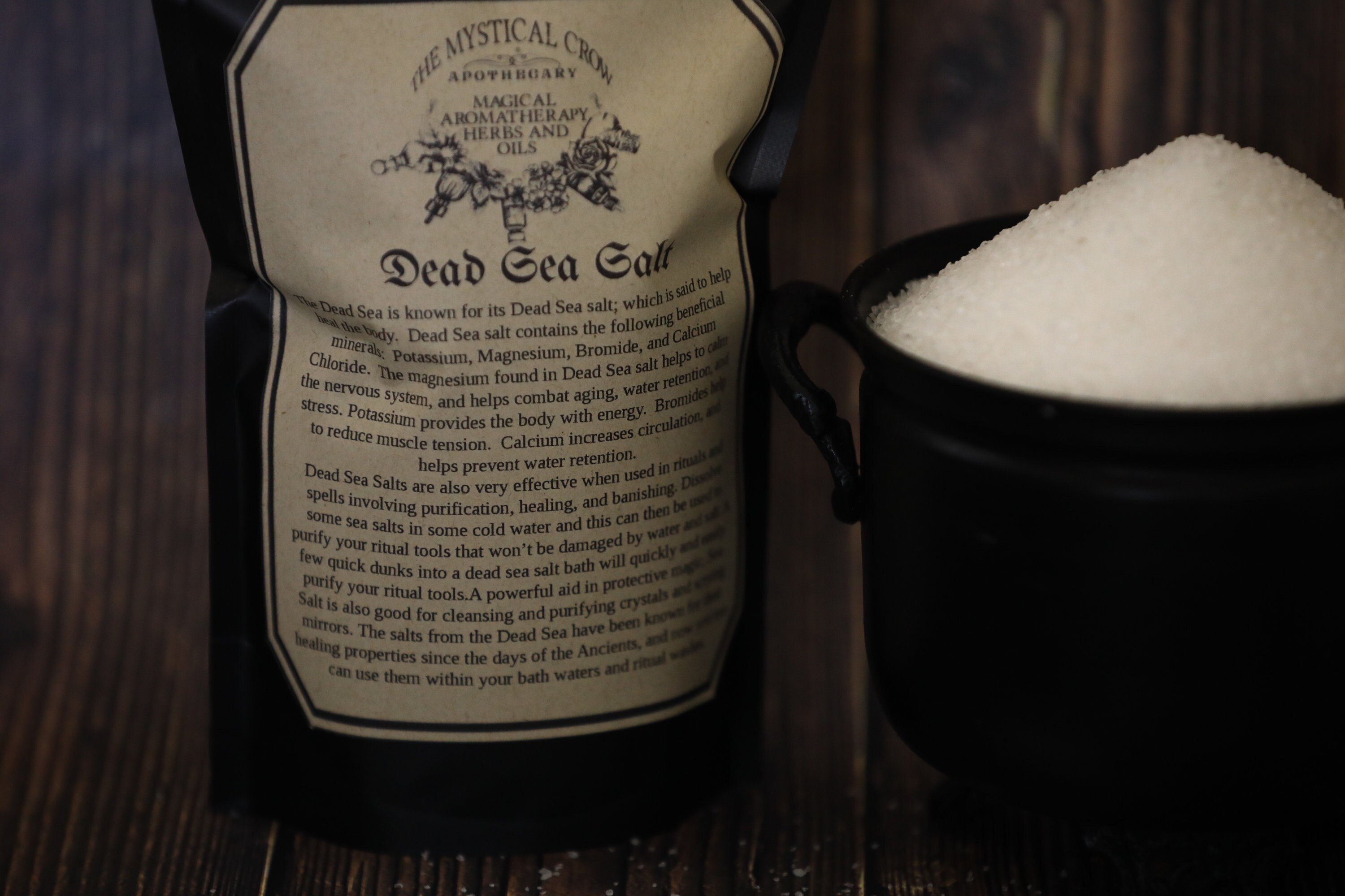 Dead Sea Salt 13oz for spells, rituals and salt baths